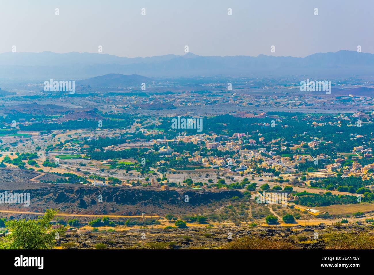 Aerial view of the Al Hamra town in Oman Stock Photo - Alamy