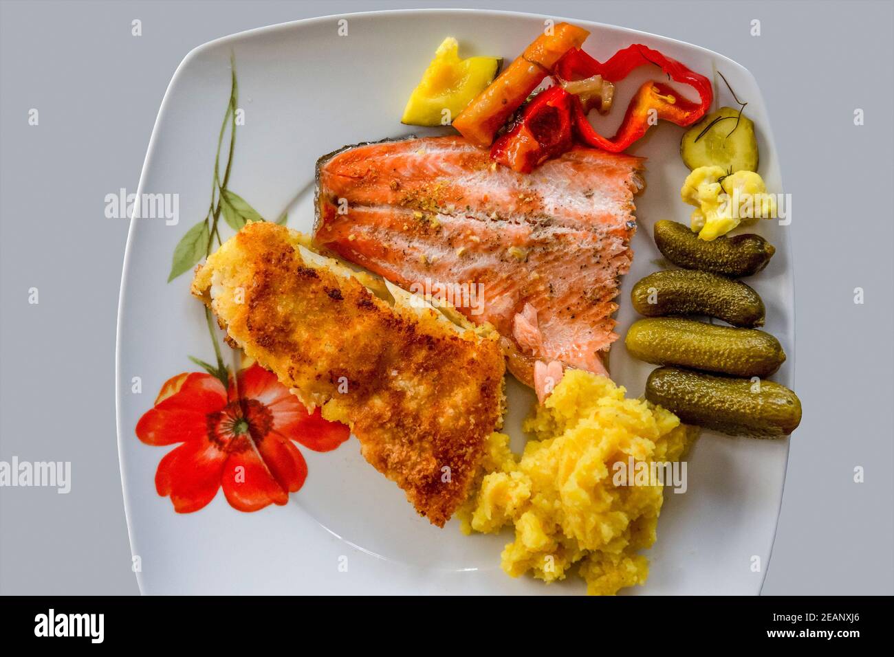 Rustic fried fish Stock Photo - Alamy