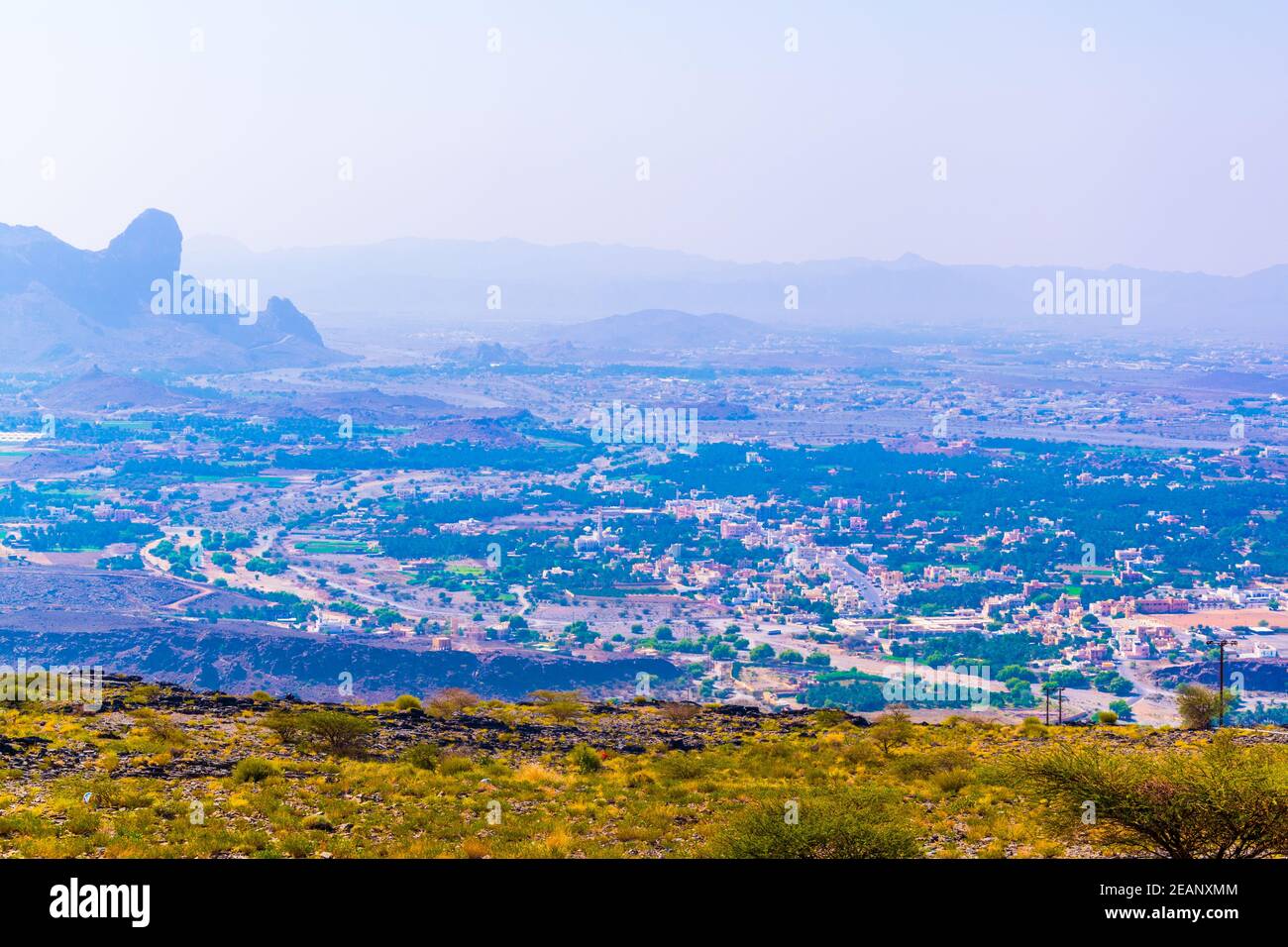 Aerial view of the Al Hamra town in Oman Stock Photo - Alamy