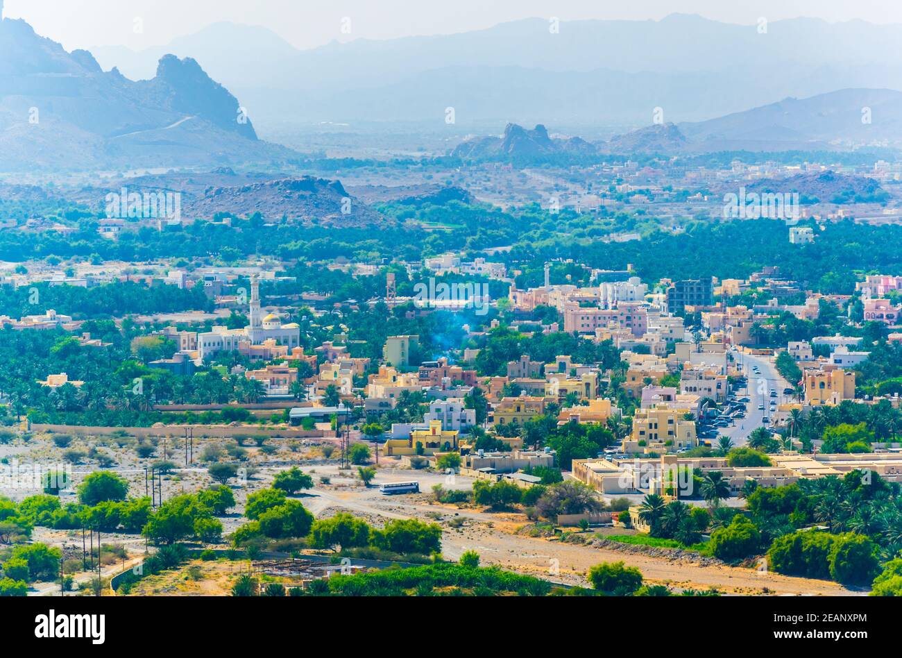 Aerial view of the Al Hamra town in Oman Stock Photo - Alamy
