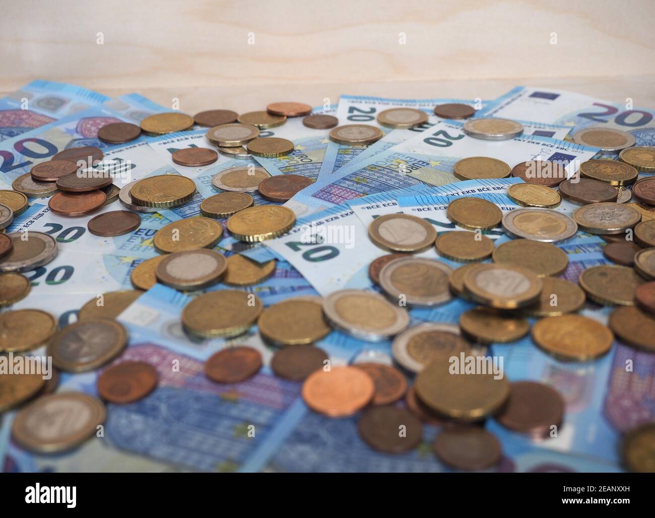 Euro notes and coins, European Union Stock Photo - Alamy