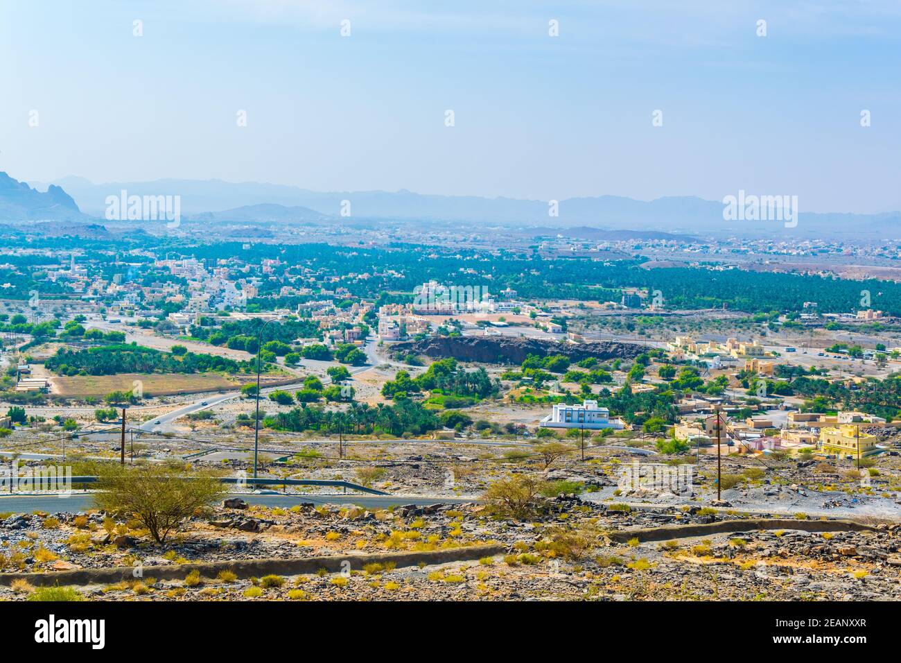 Aerial view of the Al Hamra town in Oman Stock Photo - Alamy