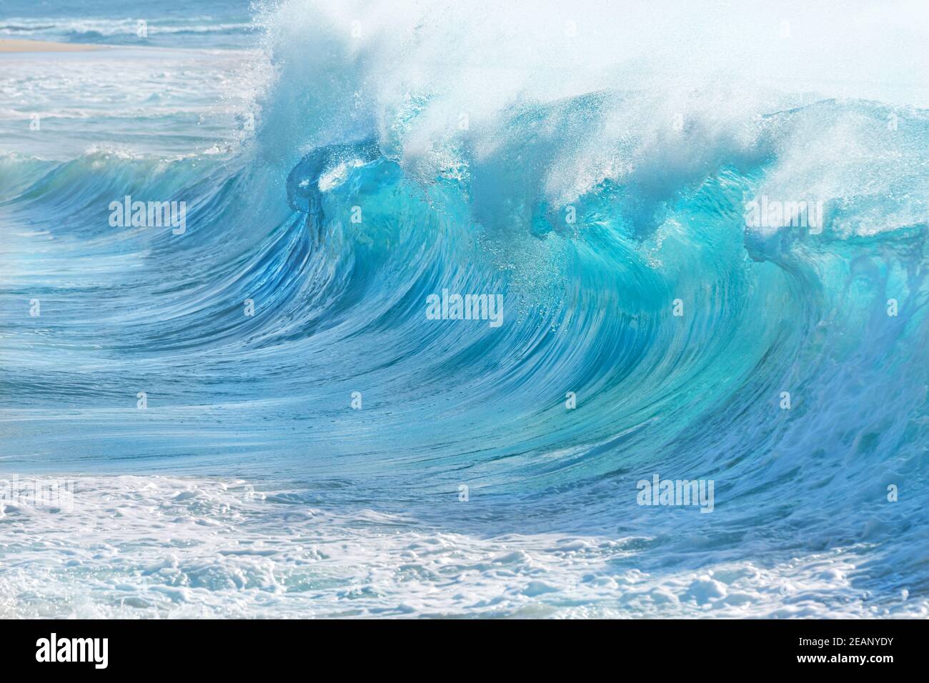 turquoise waves at Sandy Beach, Hawaii Stock Photo - Alamy