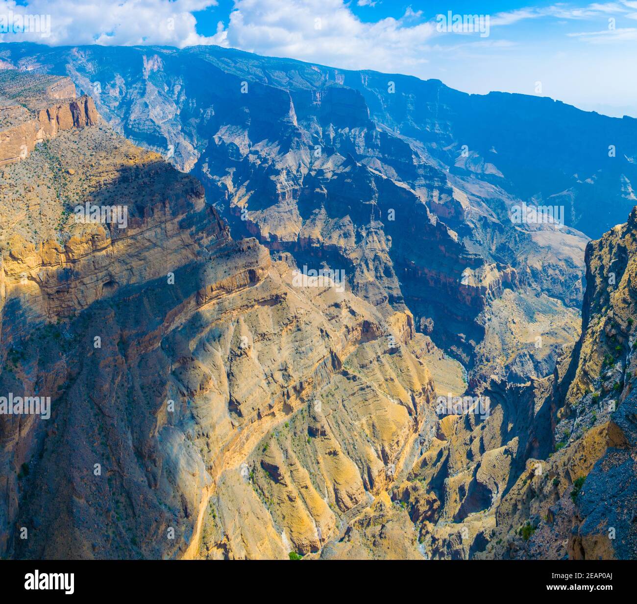 View of "the grand canyon of middle east" at the Jebel Shams mountain ...