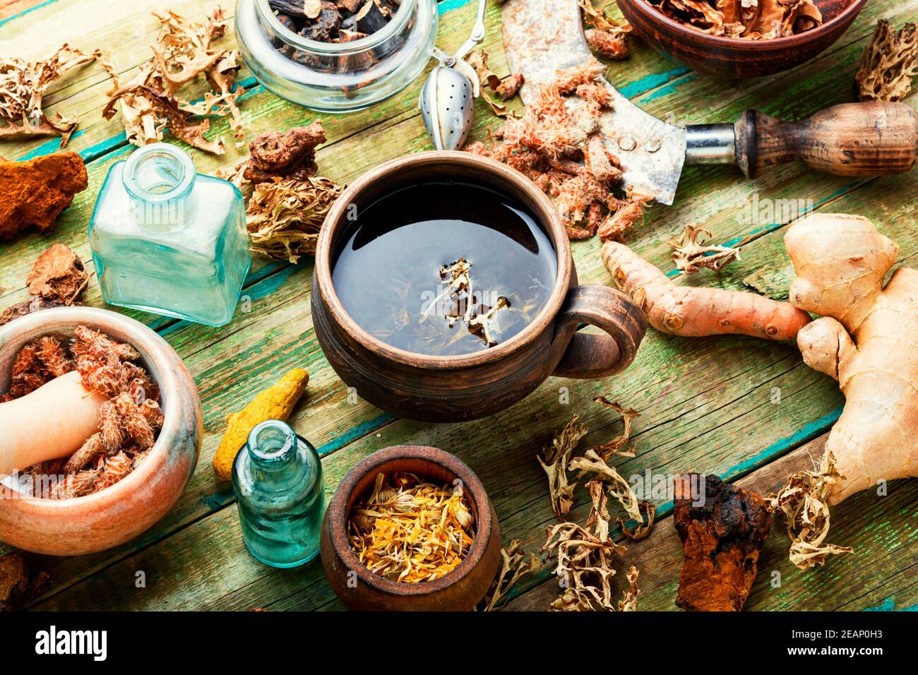 Medicinal herbal tea Stock Photo - Alamy