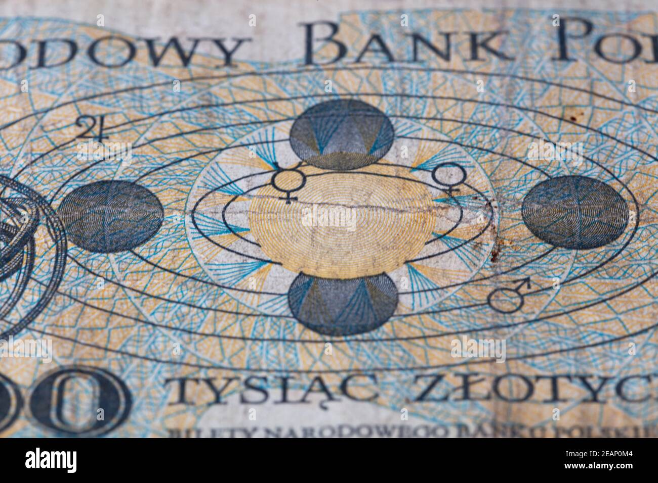 Reverse of 1000 Polish zloty for design purpose Stock Photo - Alamy