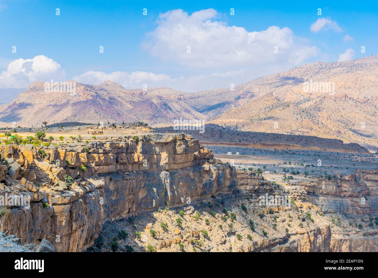 View of "the grand canyon of middle east" at the Jebel Shams mountain ...