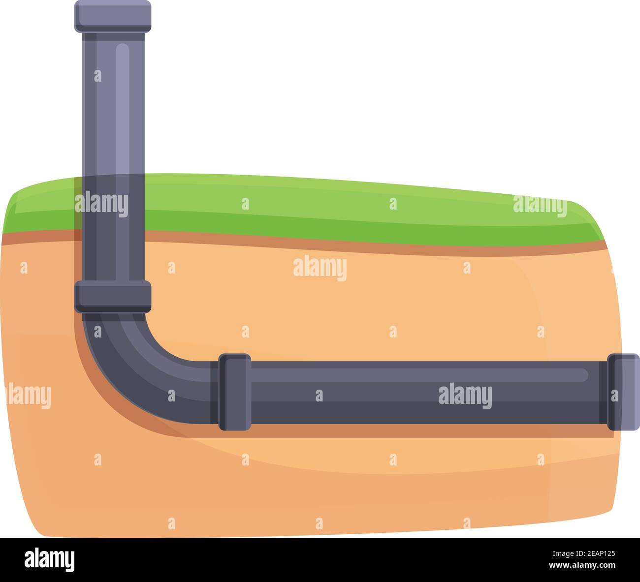 Sewerage ground icon. Cartoon of sewerage ground vector icon for web ...