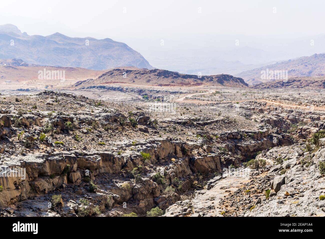 View over Jebel Shams mountain in Oman Stock Photo - Alamy