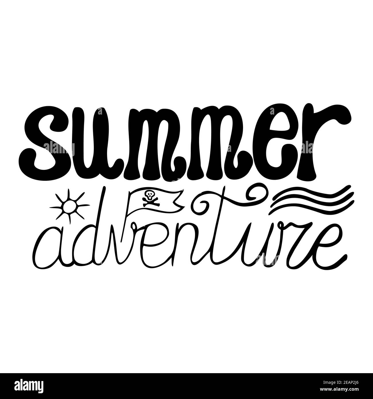 hand written summer lettering Stock Photo - Alamy