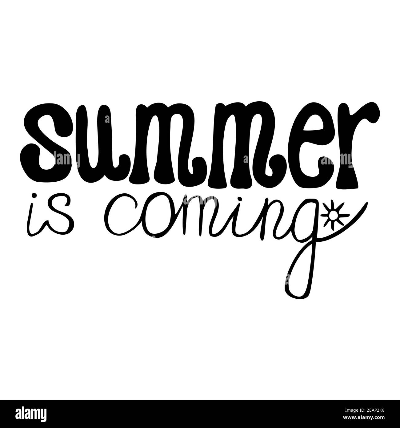 hand written summer lettering Stock Photo - Alamy