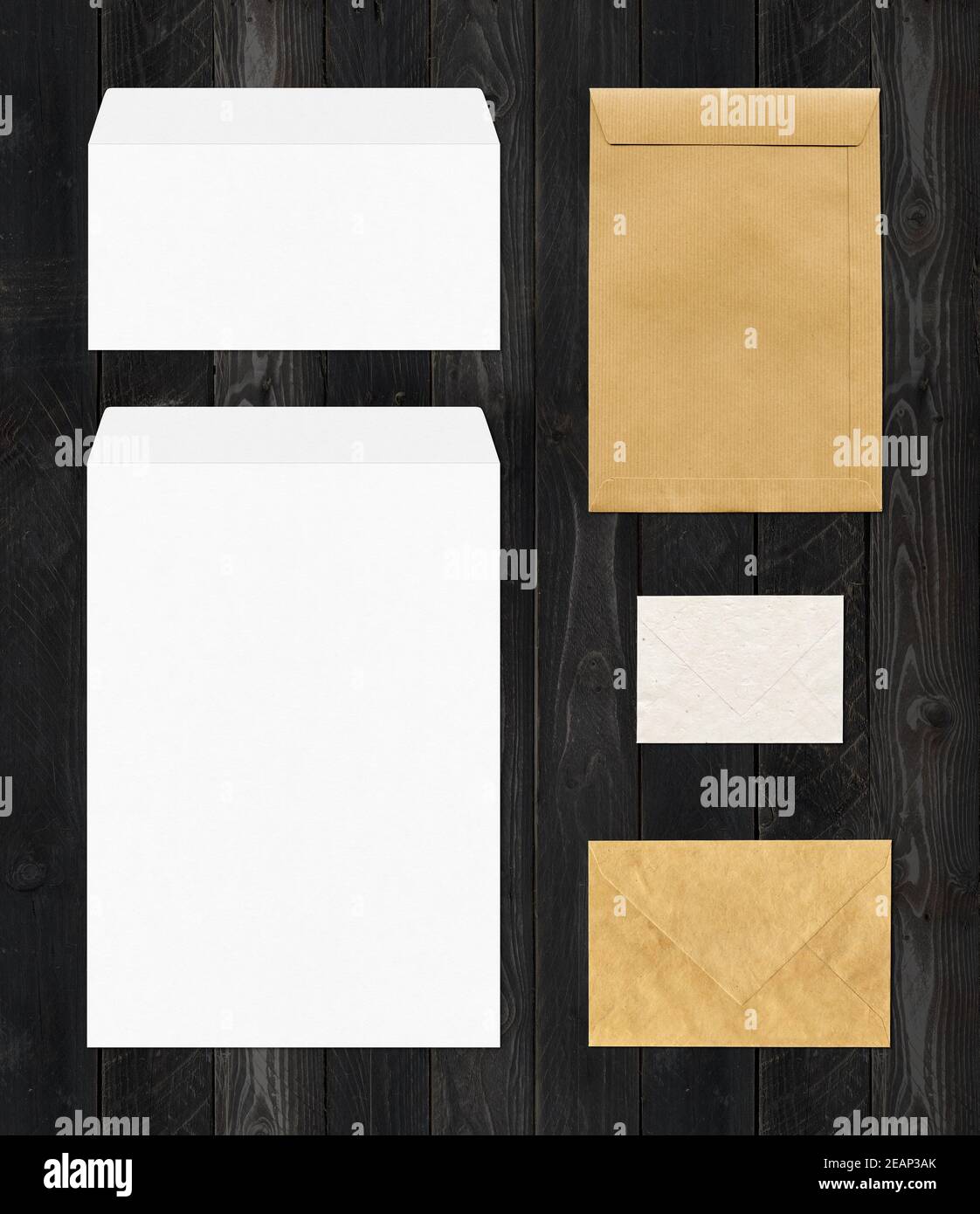 envelopes mockup template, white background Stock Photo - Alamy