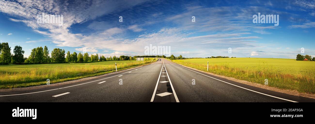 Evening Sky Open Road High Resolution Stock Photography and Images - Alamy