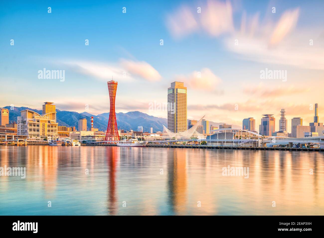 Kobe port tower sunset hi-res stock photography and images - Alamy