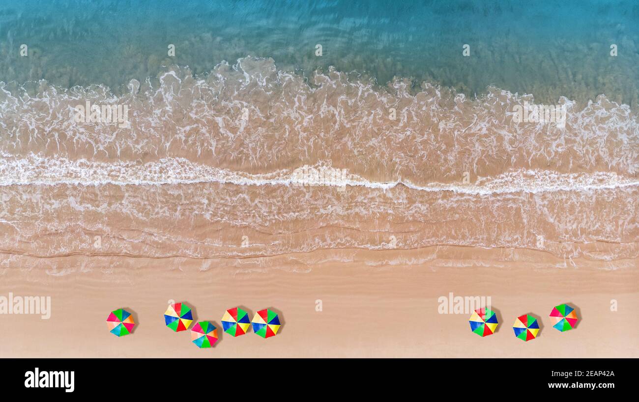 The top view of a beautiful beach Stock Photo - Alamy