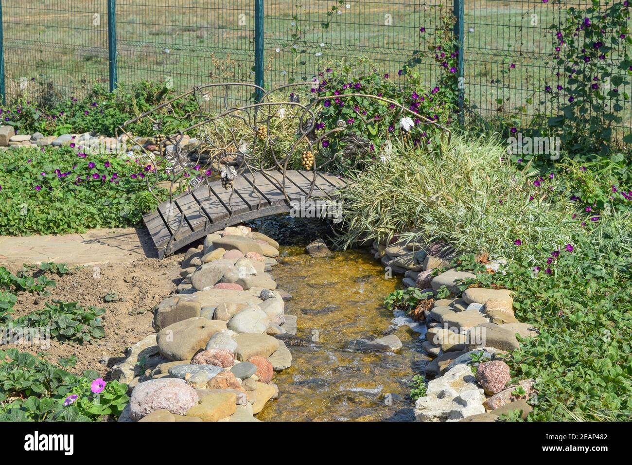 Traditional wooden bridge over creek hi-res stock photography and ...