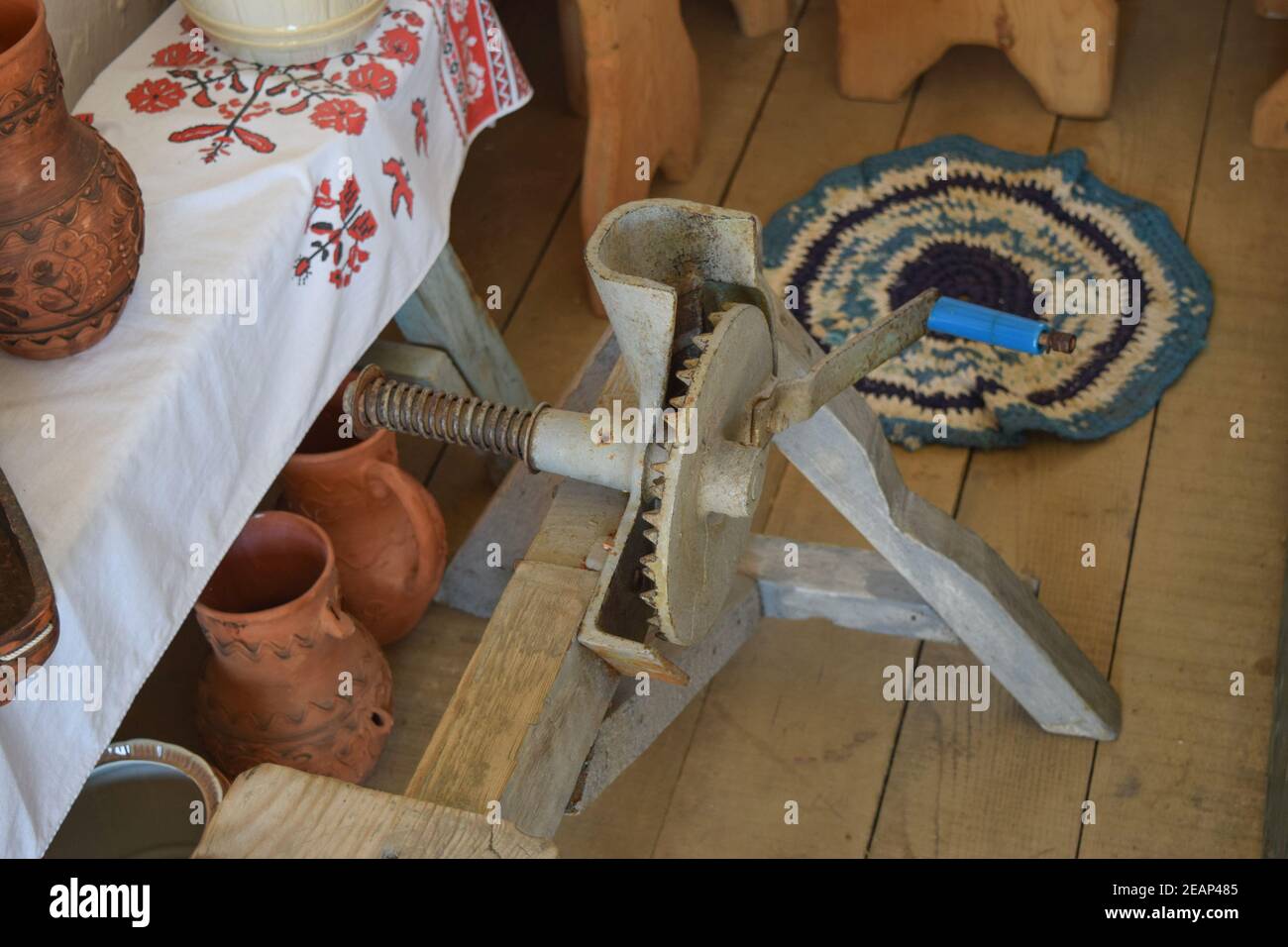 Flour grinding wheel hi-res stock photography and images - Alamy