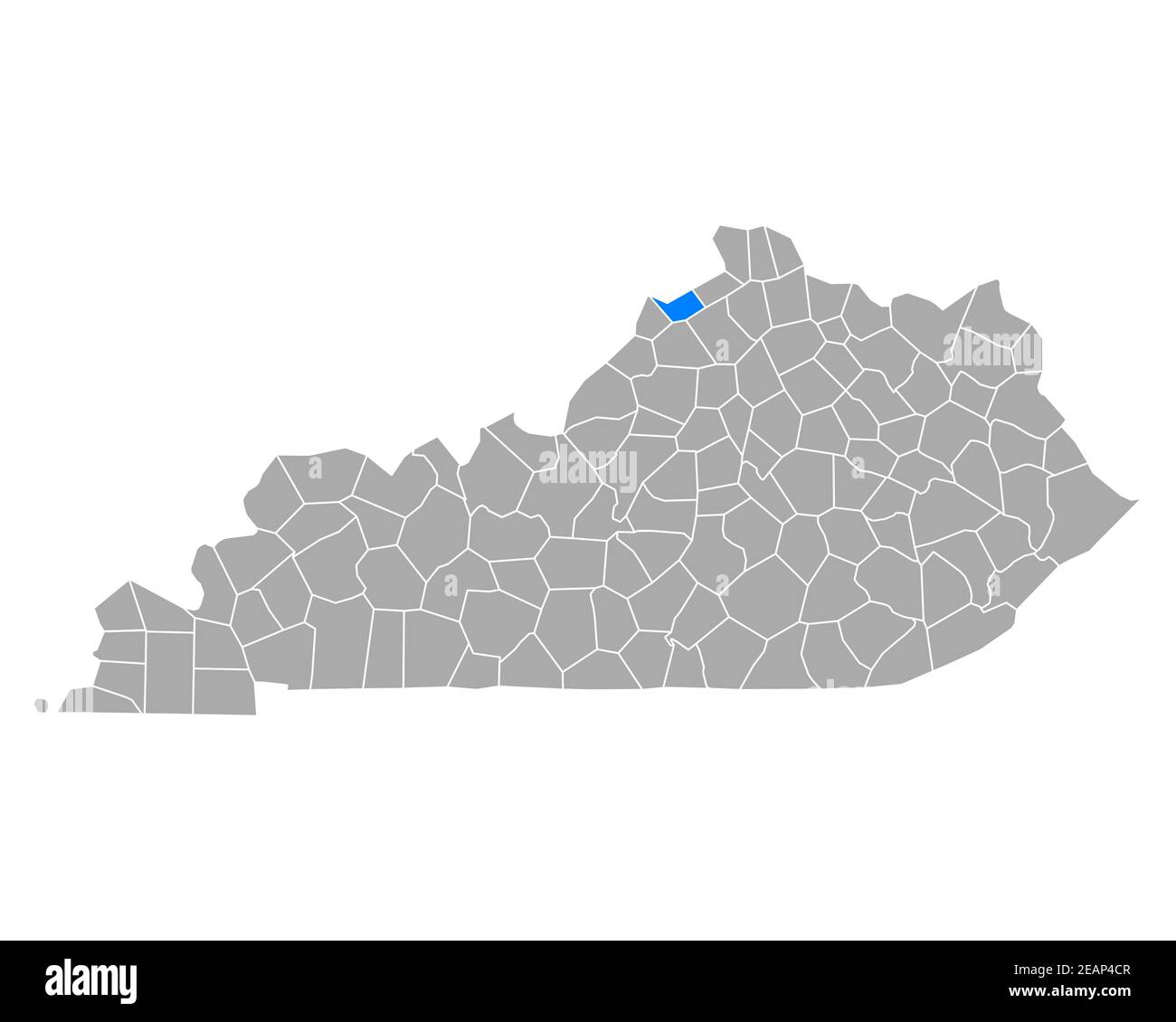 Map of Carroll in Kentucky Stock Photo - Alamy