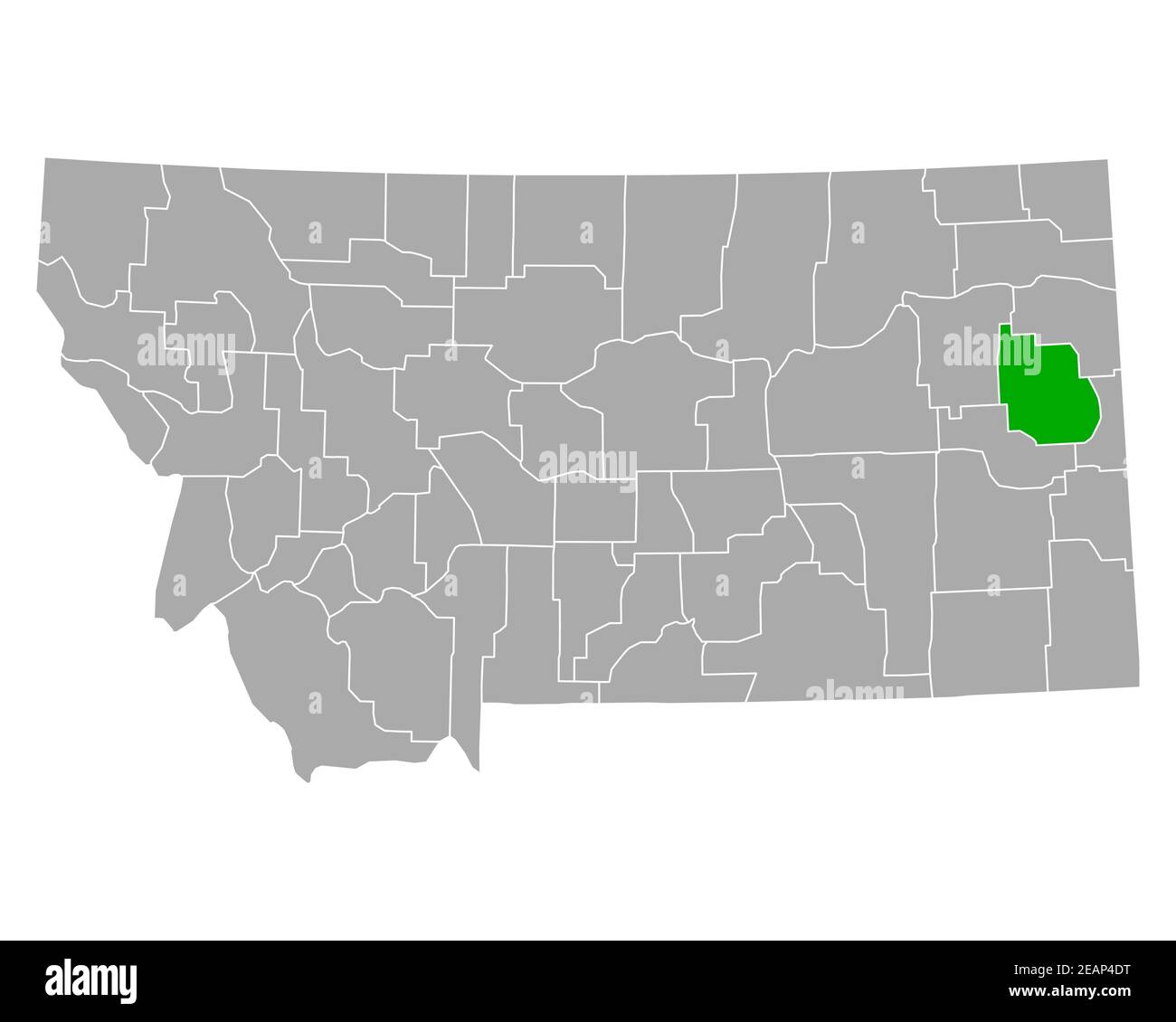 Map of Dawson in Montana Stock Photo - Alamy