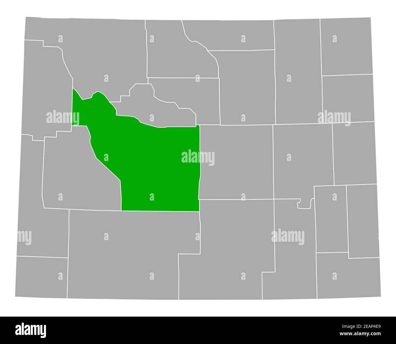 Fremont county map hi-res stock photography and images - Alamy