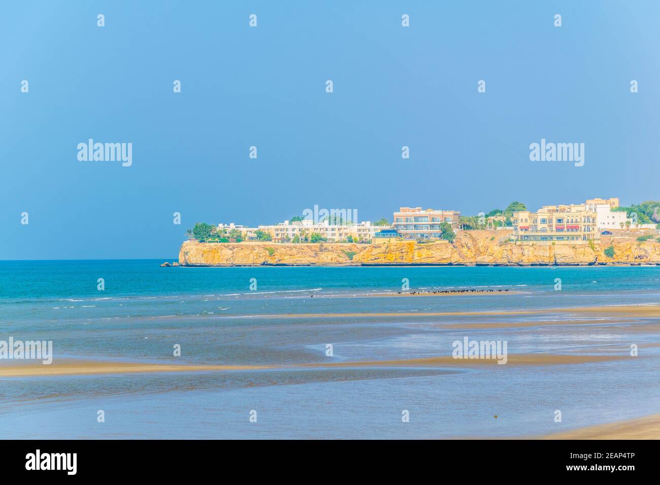 View of the Qurm beach in Muscat, Oman Stock Photo - Alamy