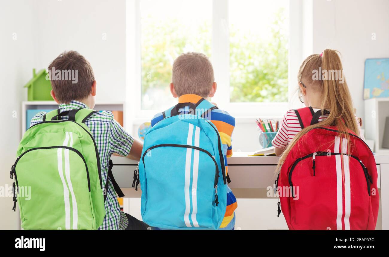 Backpacks for children hi-res stock photography and images - Alamy