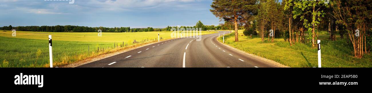 Evening Sky Open Road High Resolution Stock Photography and Images - Alamy