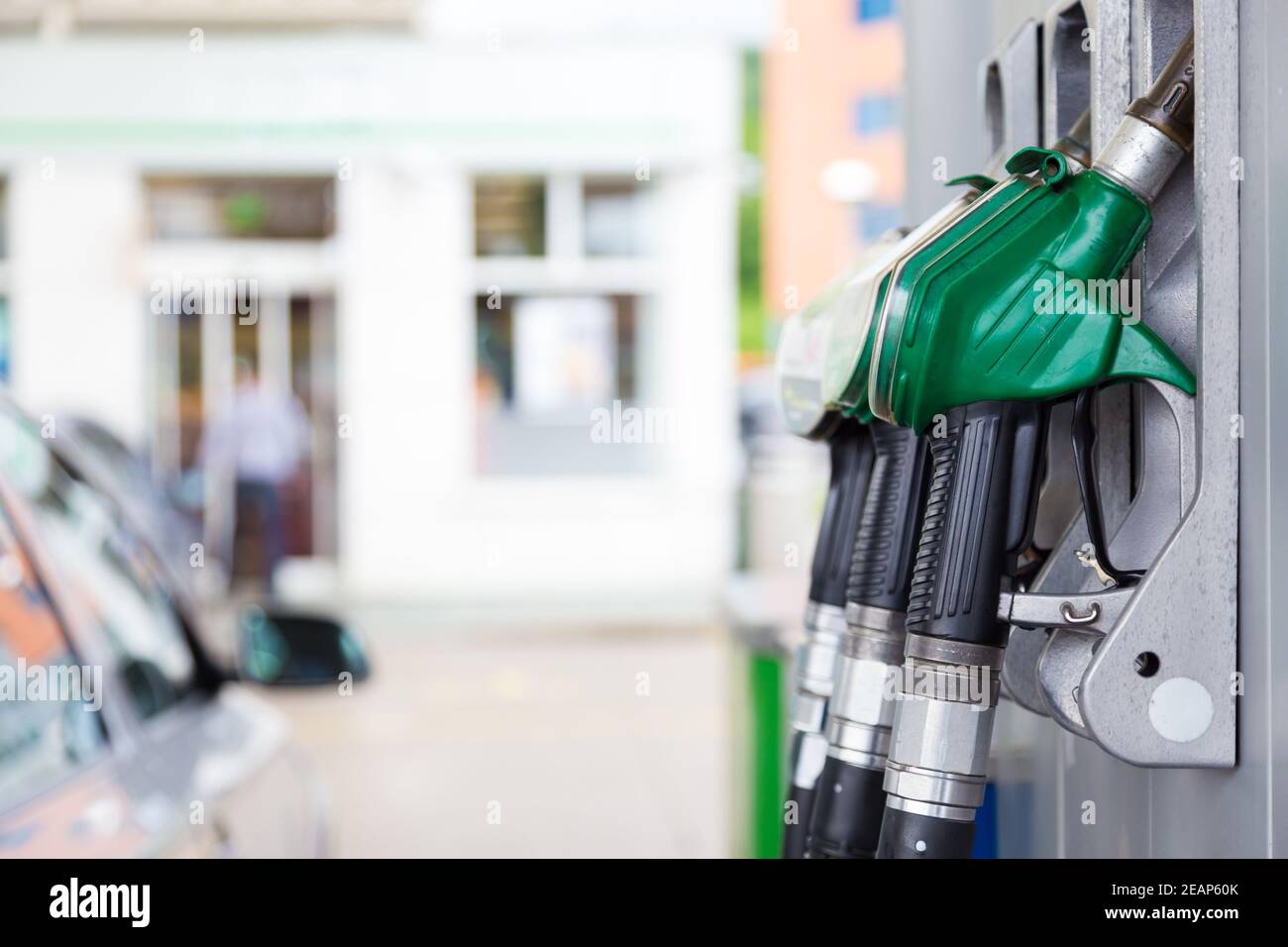 Fuel pump in a gas station Stock Photo - Alamy