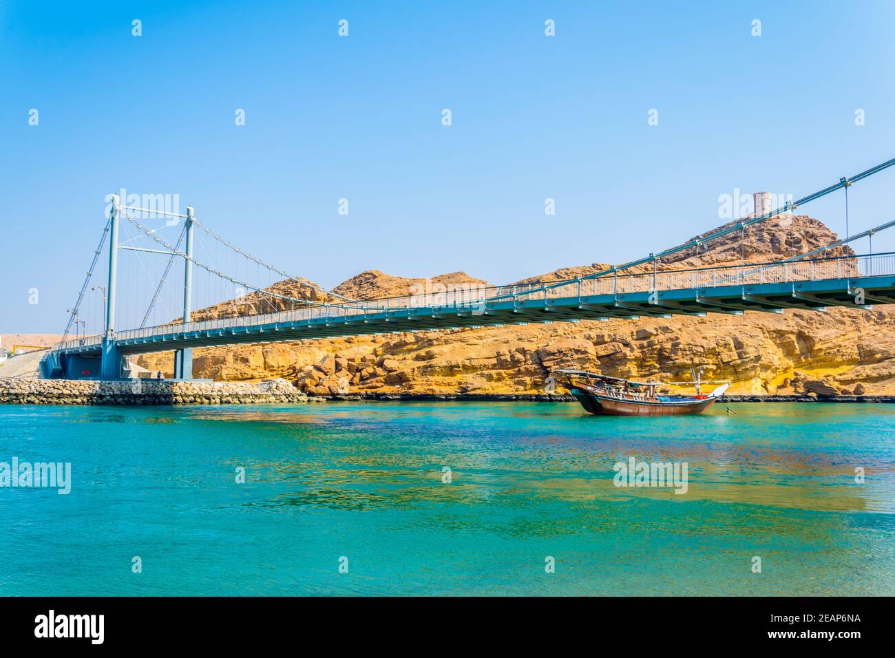 the Khor Al Batah bridge in Sur, Oman Stock Photo - Alamy