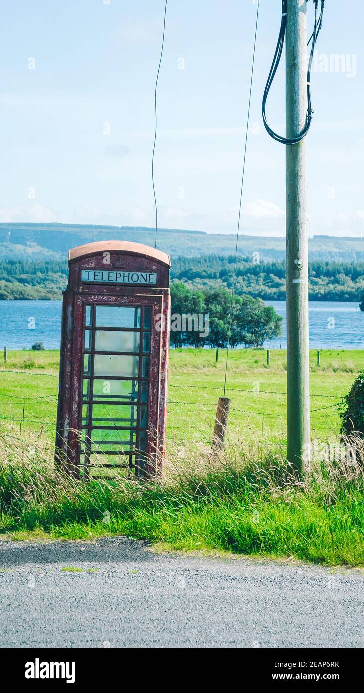 Irish telephone box hi-res stock photography and images - Alamy