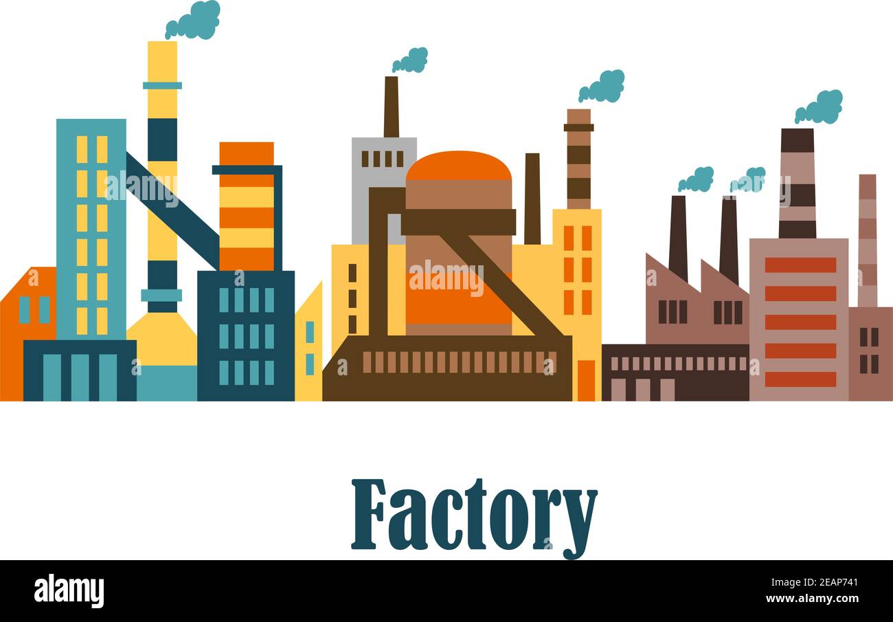Chemical plant buildings Stock Vector Images - Alamy