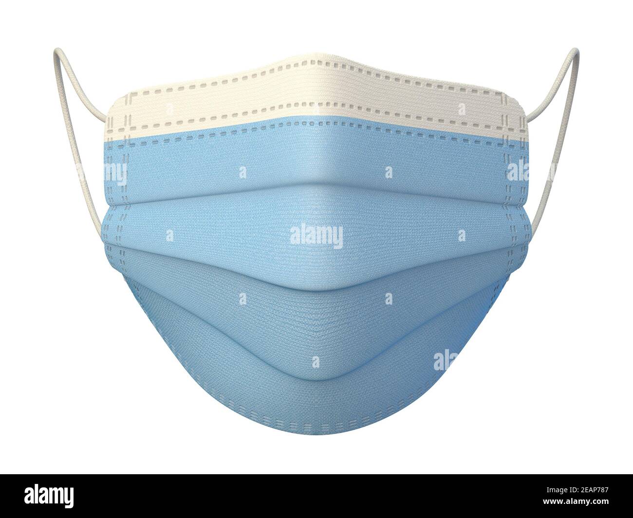 Medical mask front view 3D Stock Photo - Alamy