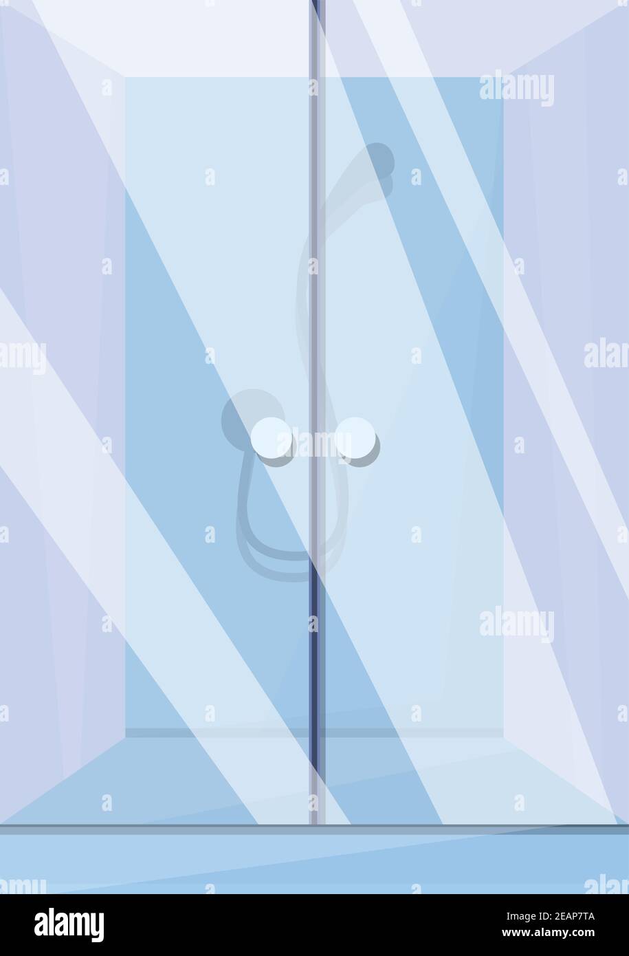 Household shower stall icon. Cartoon of household shower stall vector ...