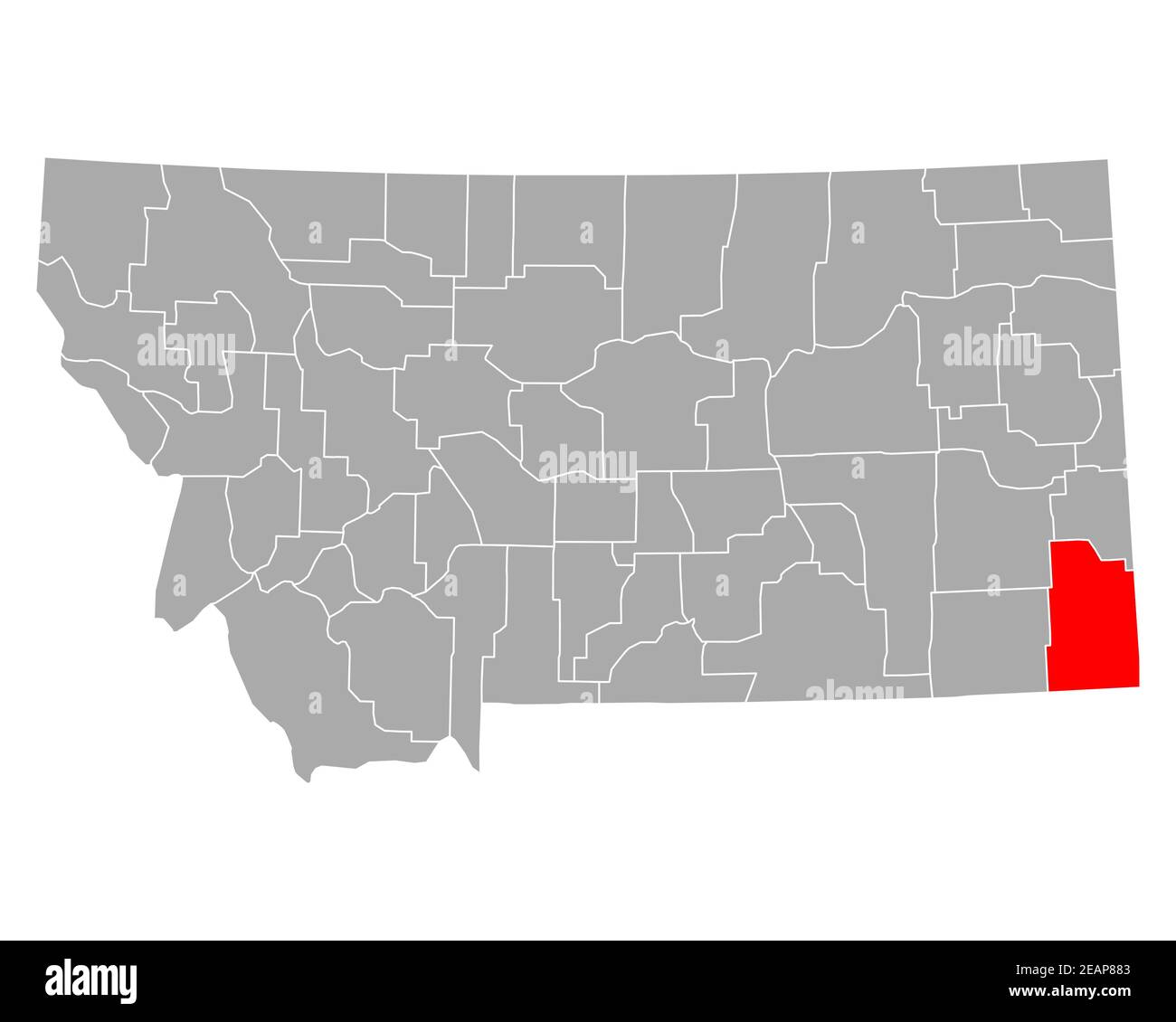 Map of Carter in Montana Stock Photo - Alamy