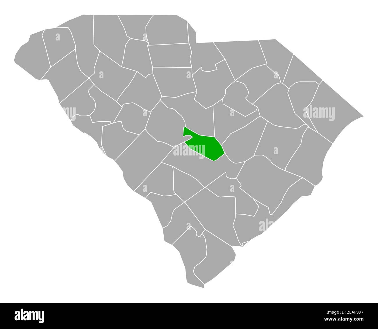 Map of Calhoun in South Carolina Stock Photo - Alamy