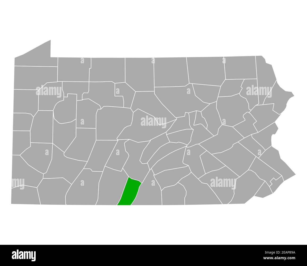 Map of Fulton in Pennsylvania Stock Photo - Alamy