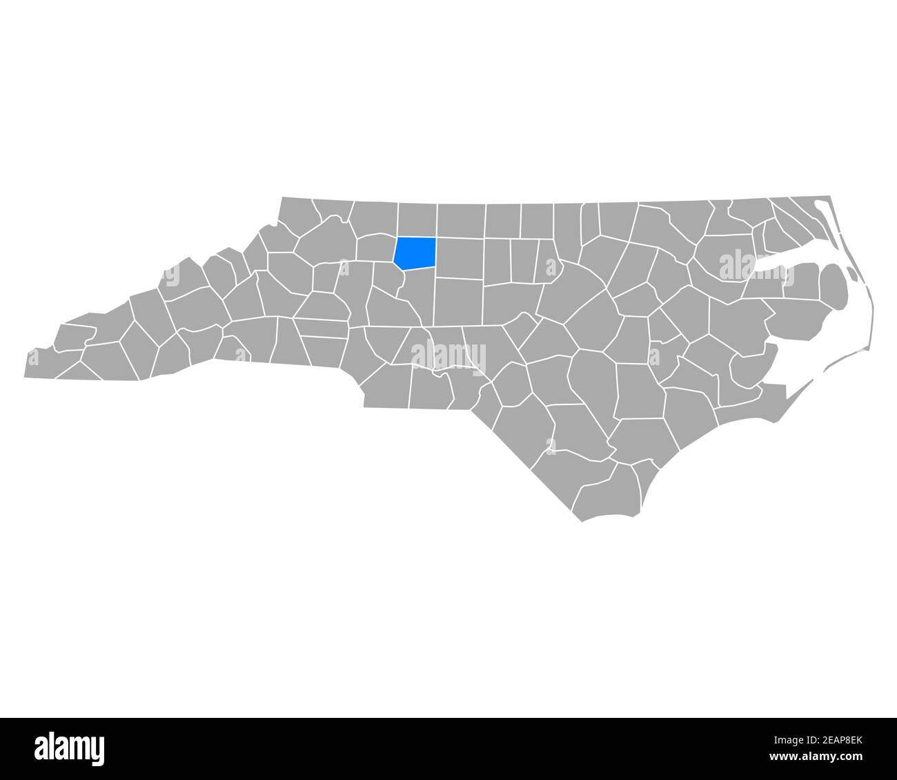 Map of Forsyth in North Carolina Stock Photo - Alamy