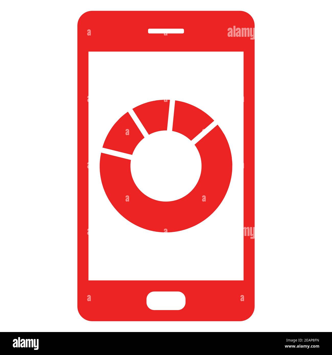 Pie chart and smartphone Stock Photo - Alamy