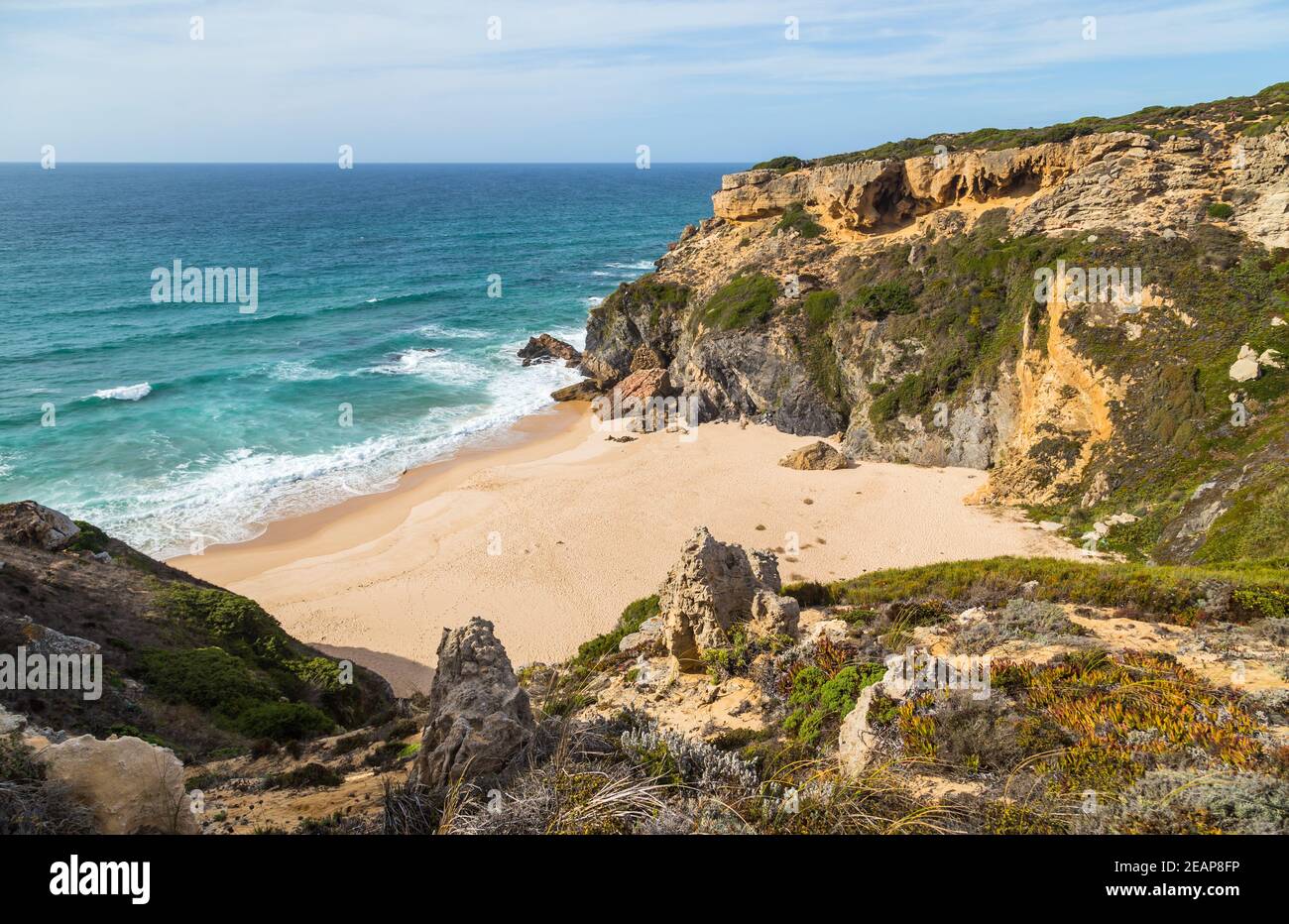 Beautiful beach in Alentejo Stock Photo - Alamy