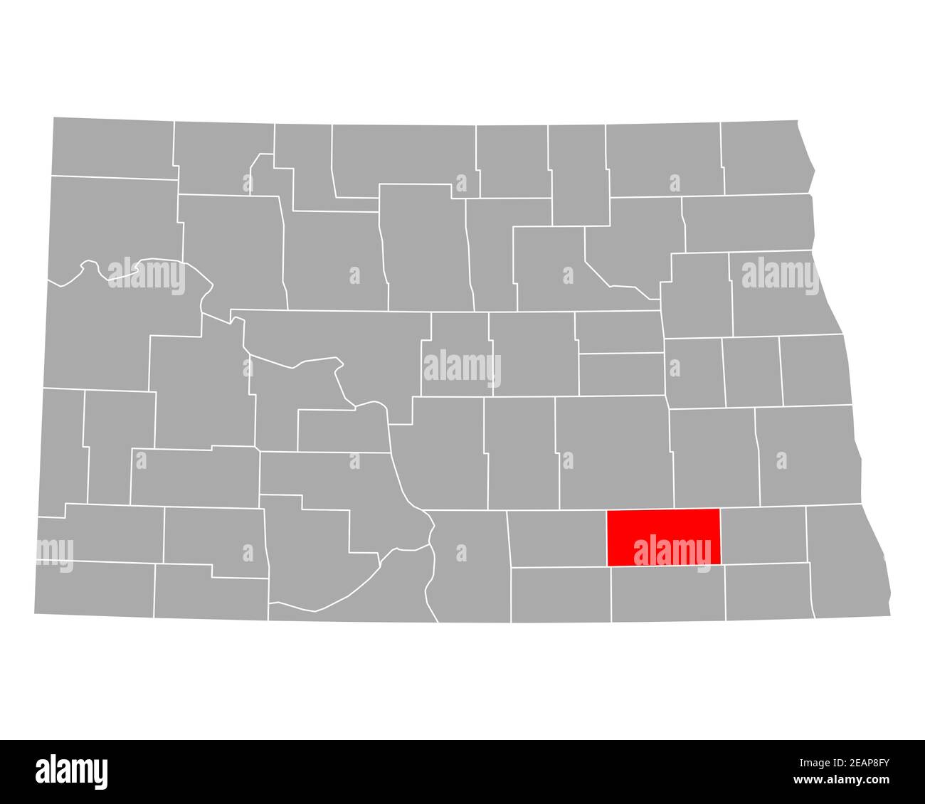 Map of LaMoure in North Dakota Stock Photo - Alamy