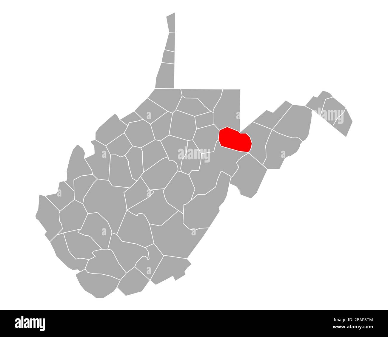 Map of Tucker in West Virginia Stock Photo - Alamy