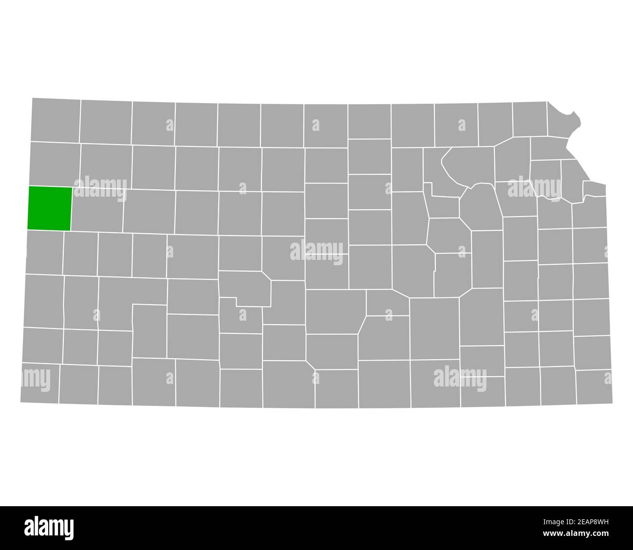 Map of Wallace in Kansas Stock Photo - Alamy