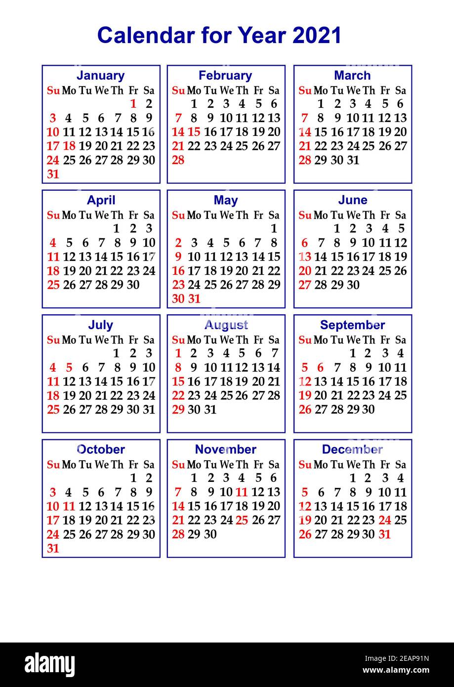 2021 year calendar march Cut Out Stock Images & Pictures - Alamy