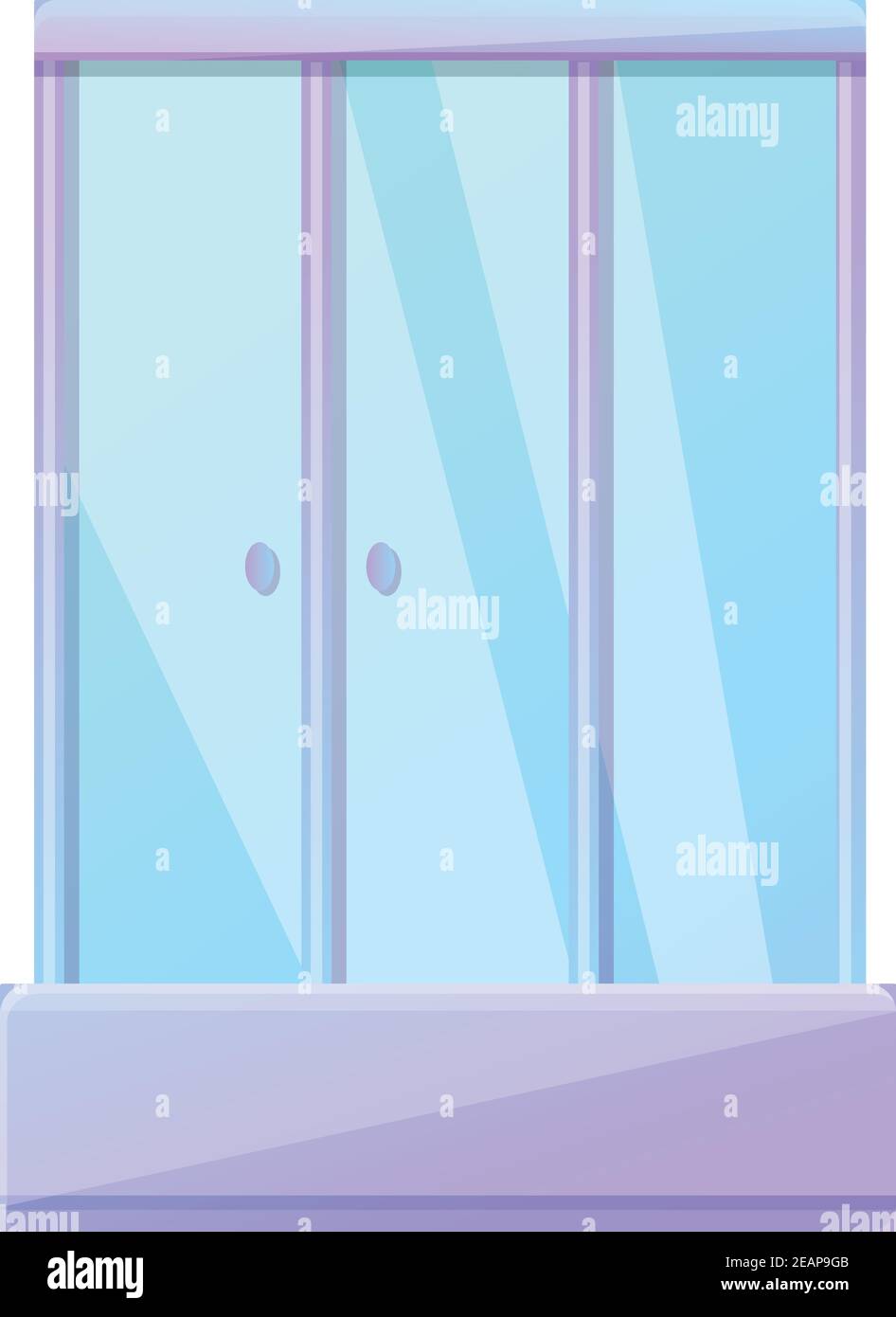 Room shower stall icon. Cartoon of room shower stall vector icon for ...