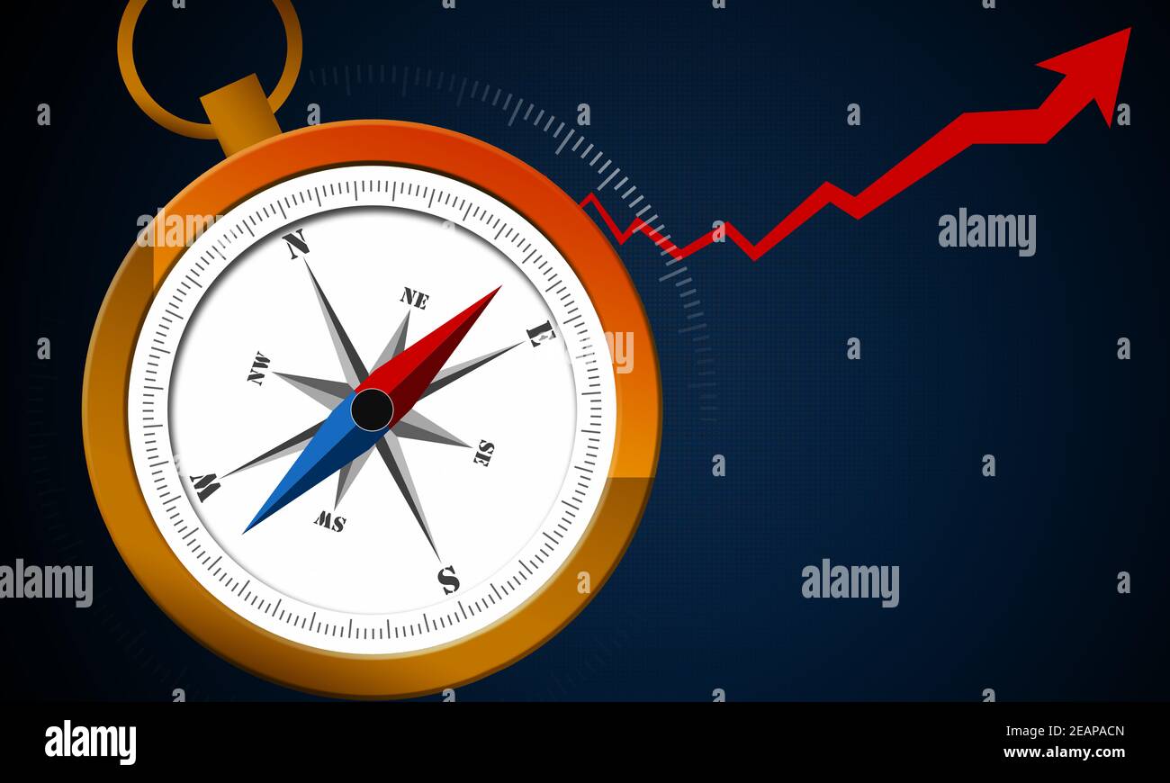 Compass arrow hi-res stock photography and images - Alamy