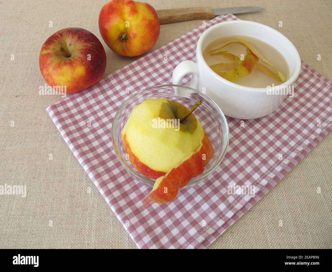 Apple skin tea, brewed tea made from apple peel Stock Photo - Alamy