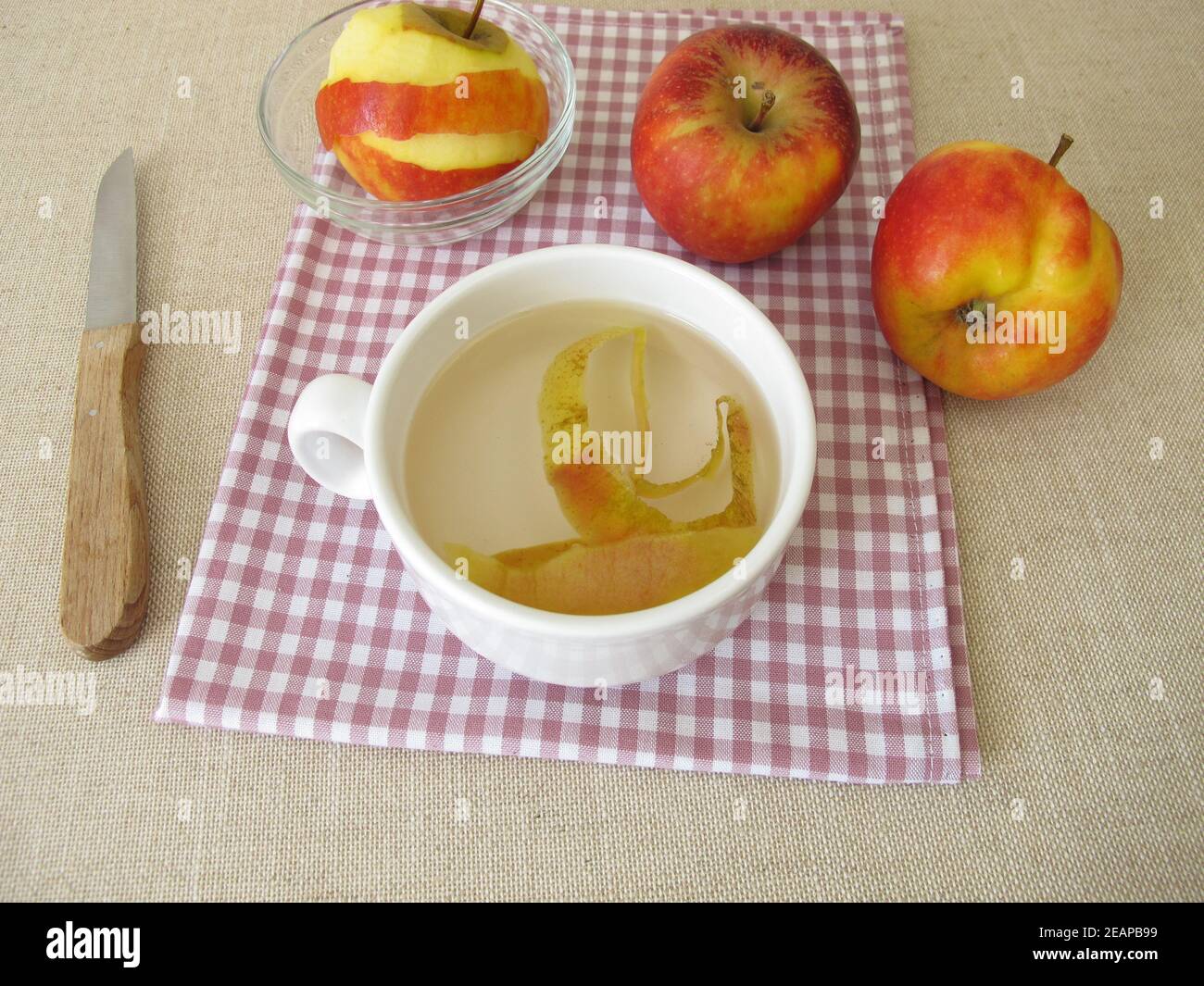 Apple skin tea, brewed tea made from apple peel Stock Photo - Alamy