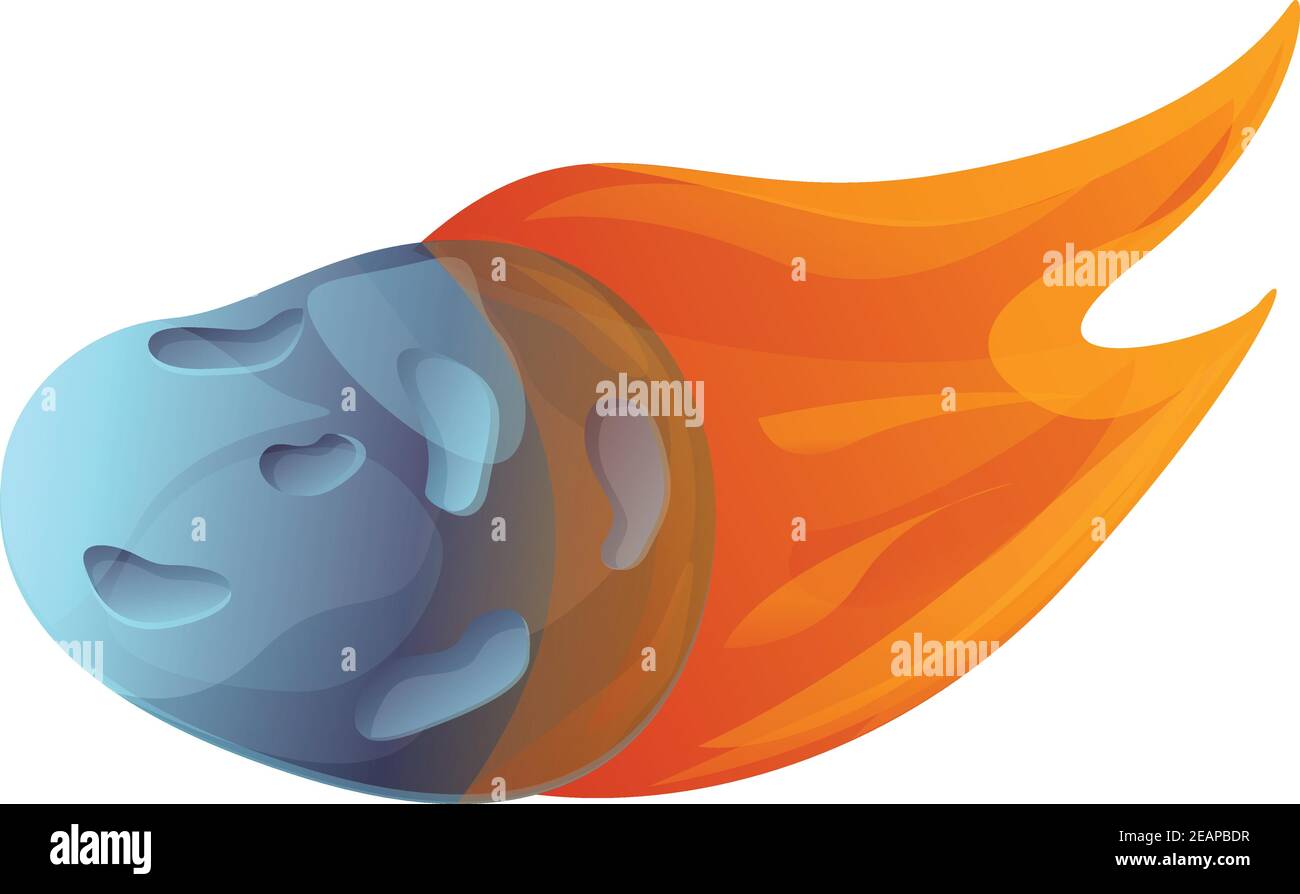 Asteroid sky icon. Cartoon of asteroid sky vector icon for web design ...
