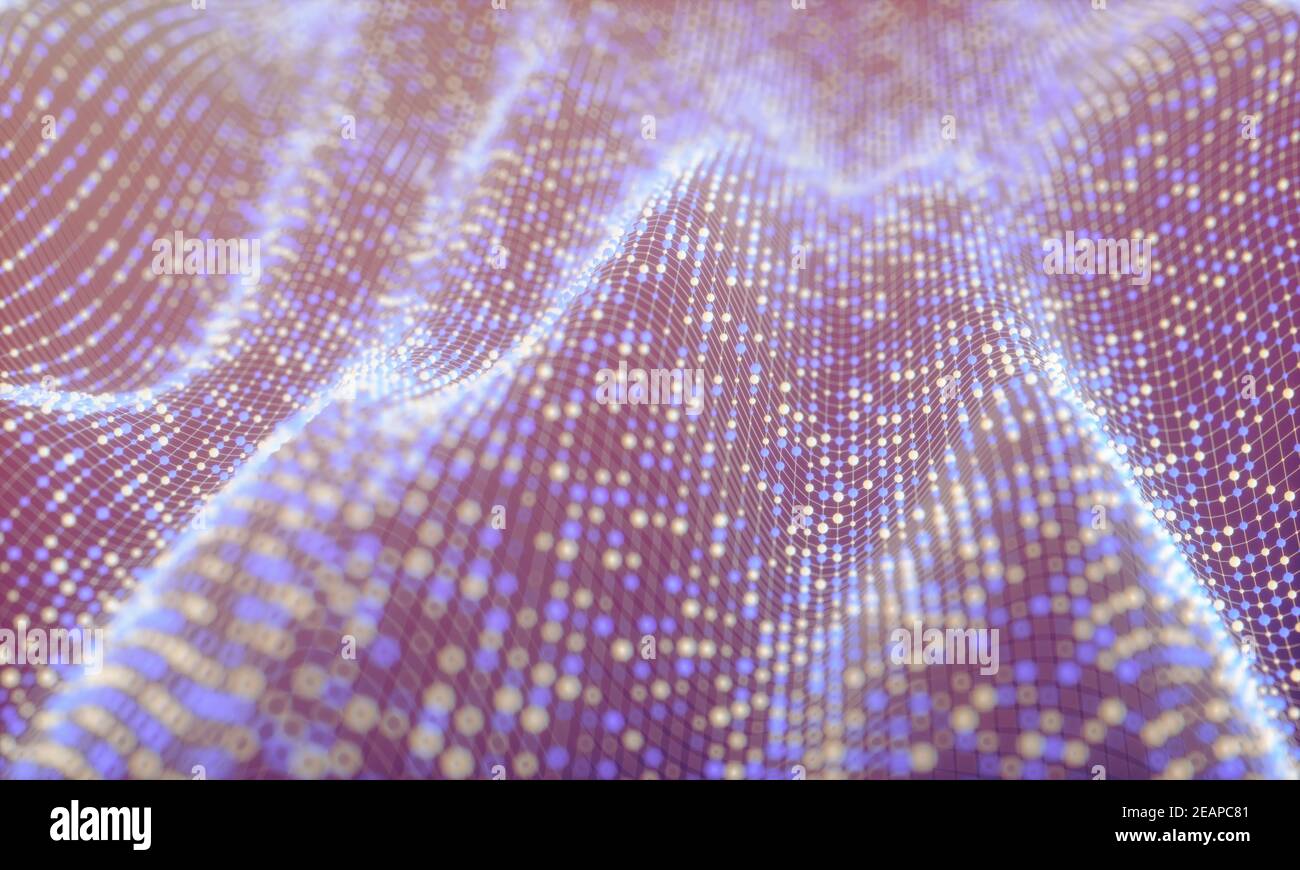 3D Hologram Abstract Background Network Connection Stock Photo - Alamy