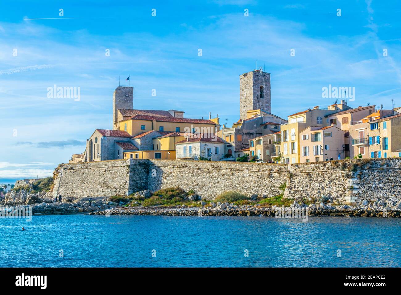 Seaside view of Antibes, France Stock Photo - Alamy